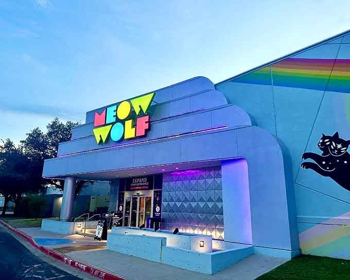 Meow Wolf's colorful facade promises the kind of mind-bending experience that makes reality seem suddenly negotiable and wonderfully weird.