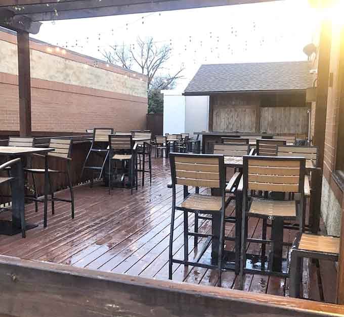 The outdoor seating offers fresh air, good company, and the perfect excuse to order another round.