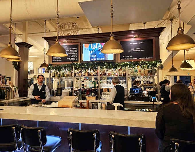 The welcoming bar staff knows their craft, mixing drinks that perfectly complement the seafood menu.