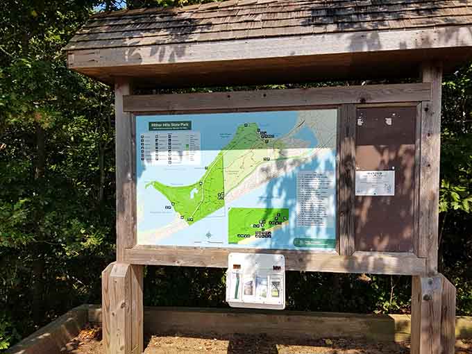 Trail maps and information boards for those who prefer their adventures with a little less spontaneous wandering involved.