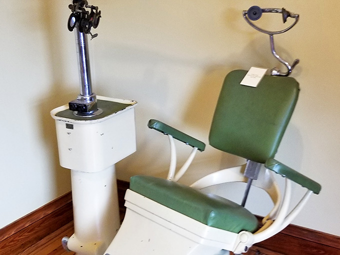 A vintage dental chair that'll make your next cleaning appointment seem like a spa day in comparison.