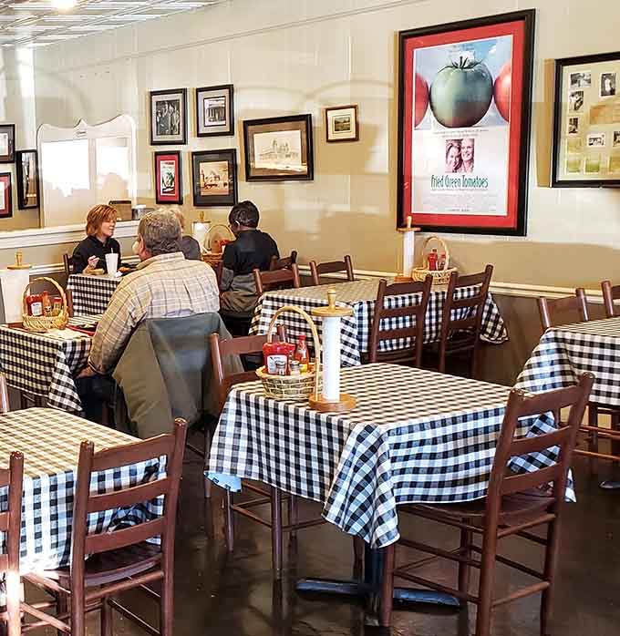 The movie poster reminds you this isn't just lunch, it's dining at the place that inspired an American classic.