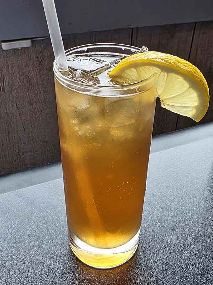 Even the iced tea looks refreshing enough to make you forget about whatever stress brought you here in the first place.