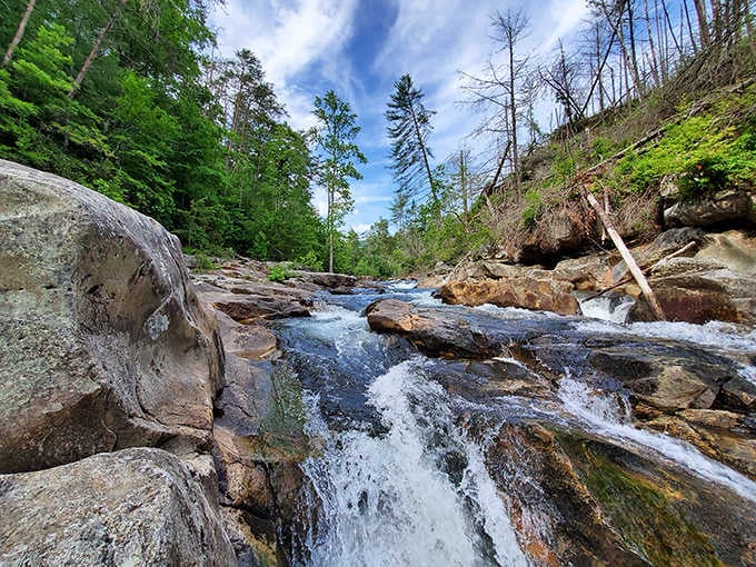 Multiple tiers of rushing water prove that nature's an overachiever when it comes to showing off.