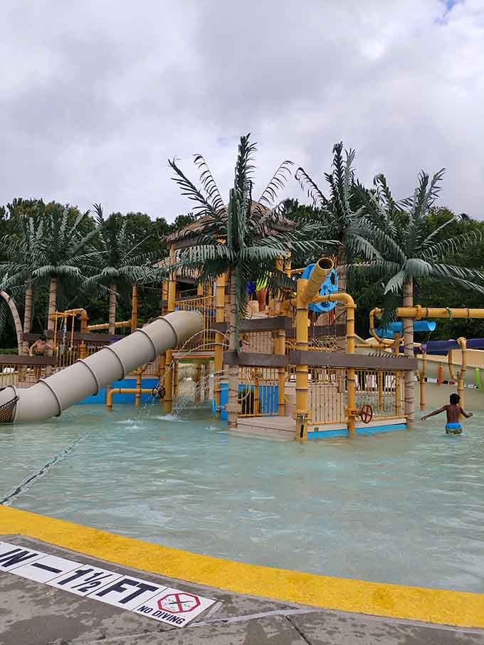 This whimsical water fortress gives kids endless ways to get soaked while parents enjoy some blessed peace.