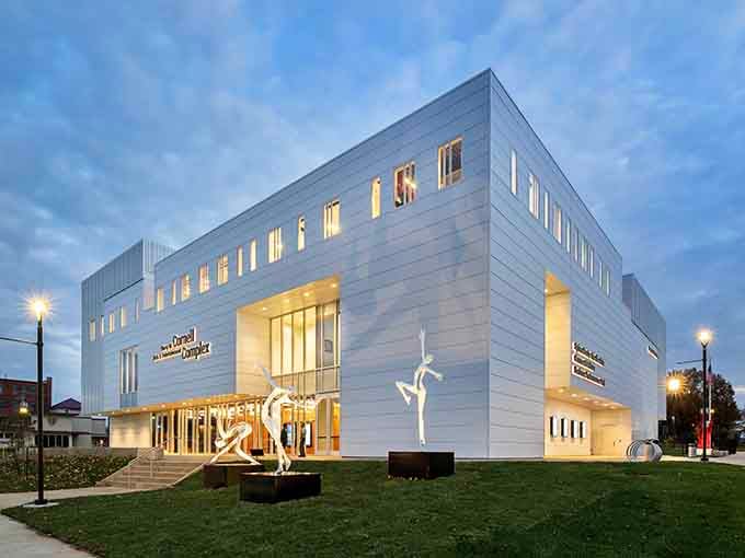 The Spiva Center's modern architecture announces that serious art appreciation is happening inside these striking walls.