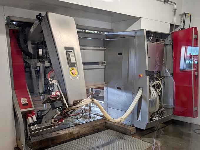 High-tech meets dairy farming with equipment that looks like it belongs in a sci-fi movie about really delicious futures.