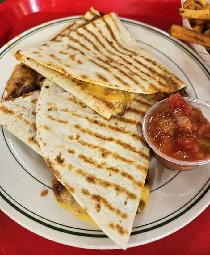 Grilled to golden perfection, this quesadilla proves plant-based eating doesn't have to be boring or virtuous-tasting.