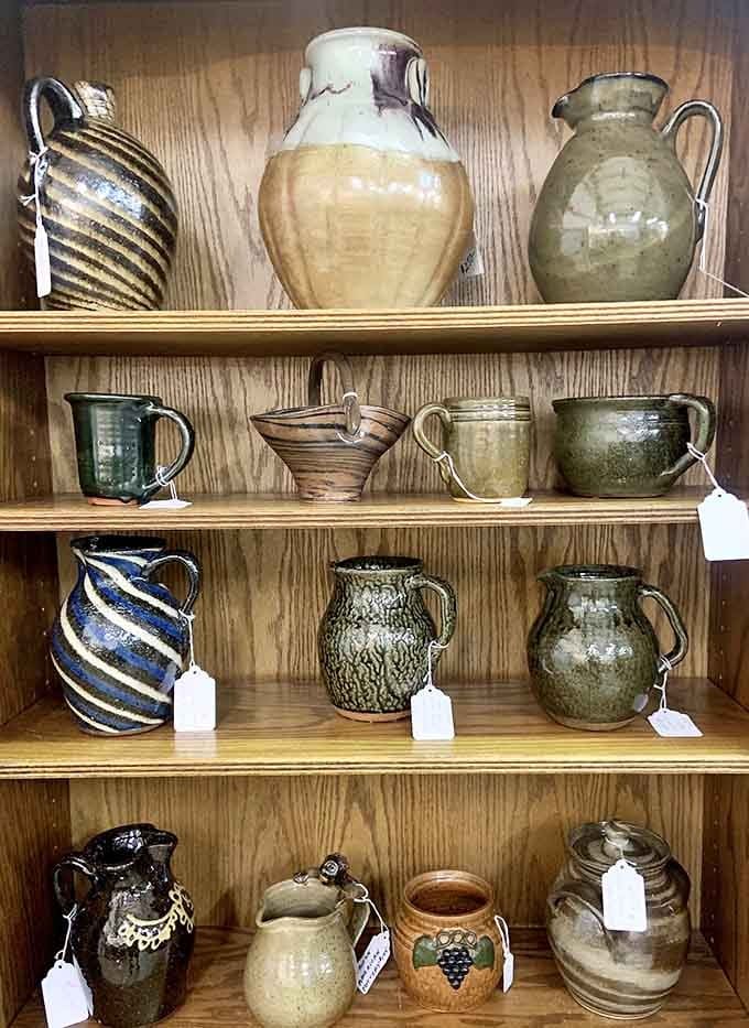 Artisan pottery with glazes and textures that make mass-produced dishes look downright boring by comparison.