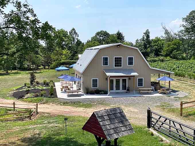 A working farm with that classic red barn proves New Jersey grows more than just traffic and attitude problems.