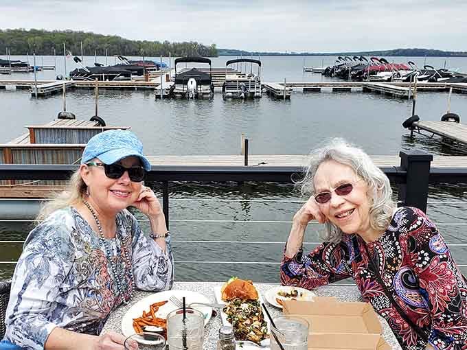Lakeside dining with friends: the kind of afternoon that turns into evening without anyone noticing or caring.