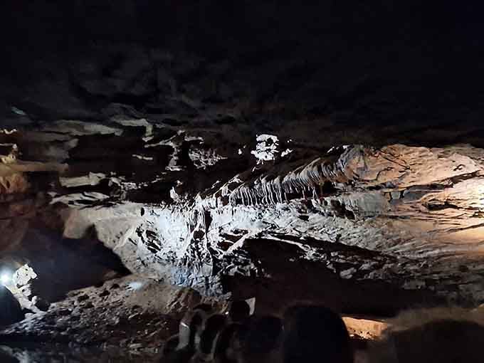 Dramatic stalactites create natural sculptures that put modern art museums to shame without even trying hard.