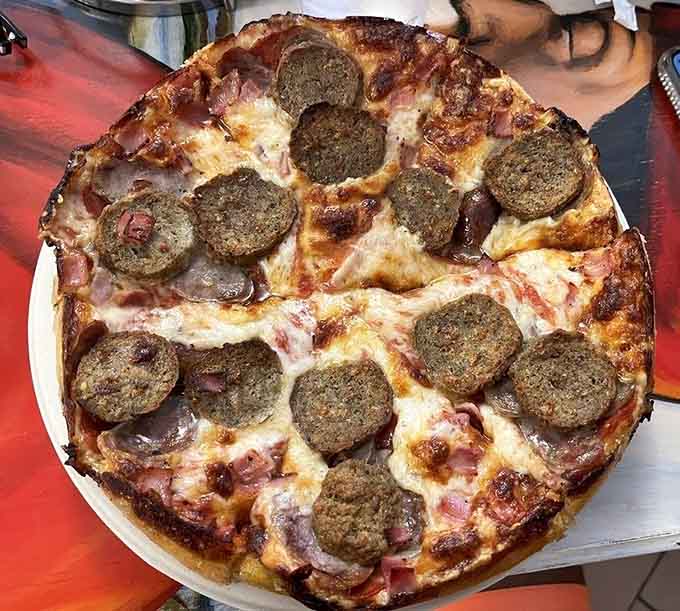 Meatlovers rejoice: this pie delivers protein in the most delicious way possible, no apologies needed or wanted.