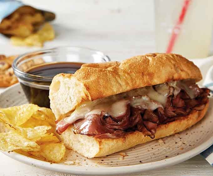 The French Dip arrives with au jus that's actually worth dunking into, turning each bite into a savory, satisfying experience.