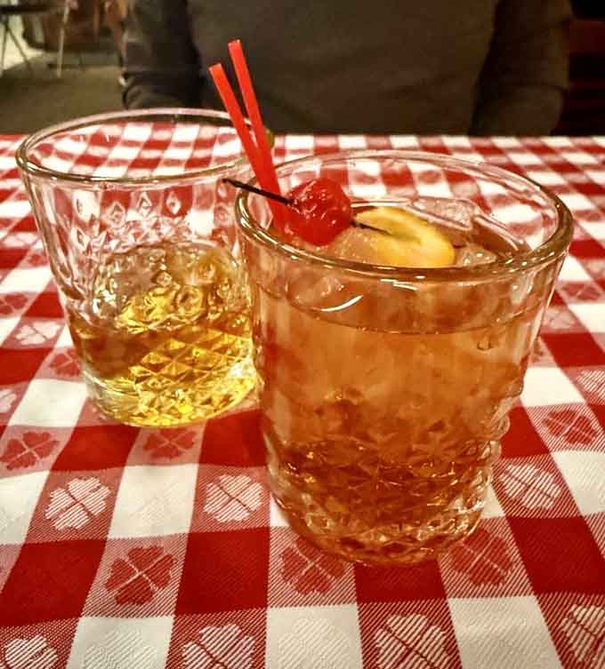 Bourbon neat and an old fashioned sitting pretty, because great food deserves equally great drink companions always.