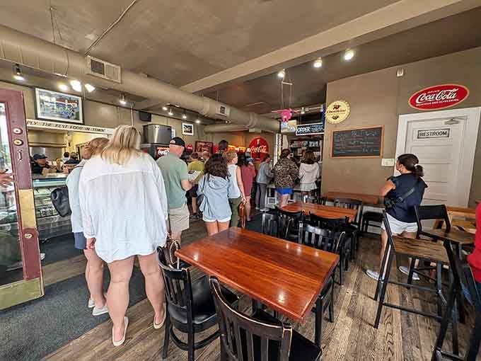 When this many people are willing to wait in line, you know something special's happening behind that counter.