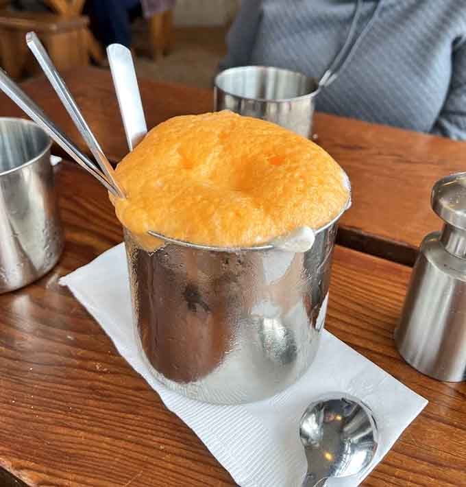Orange soda meets vanilla ice cream in a fizzy float that would confuse and delight our founding fathers.