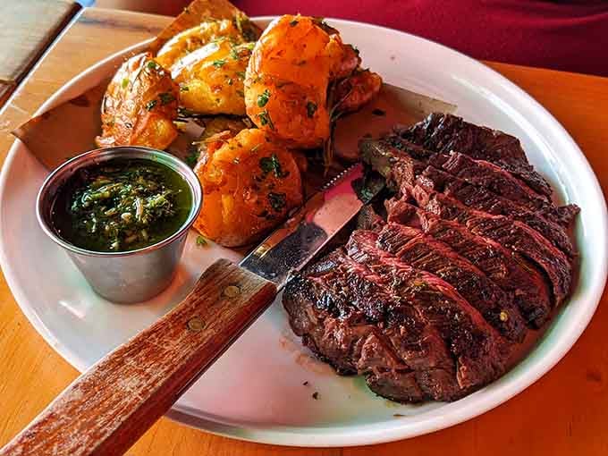 When your steak arrives looking this perfect, you understand why people get emotional about good beef.