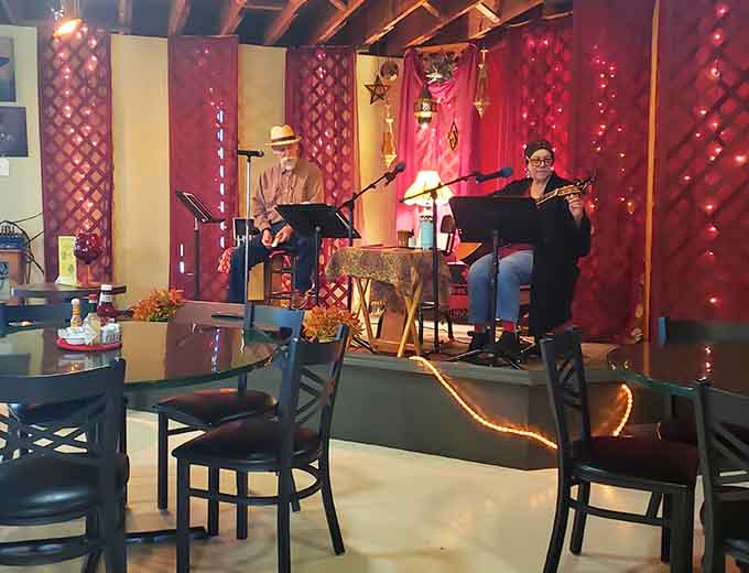 Live musicians on stage transform a simple meal into an evening worth remembering and repeating.