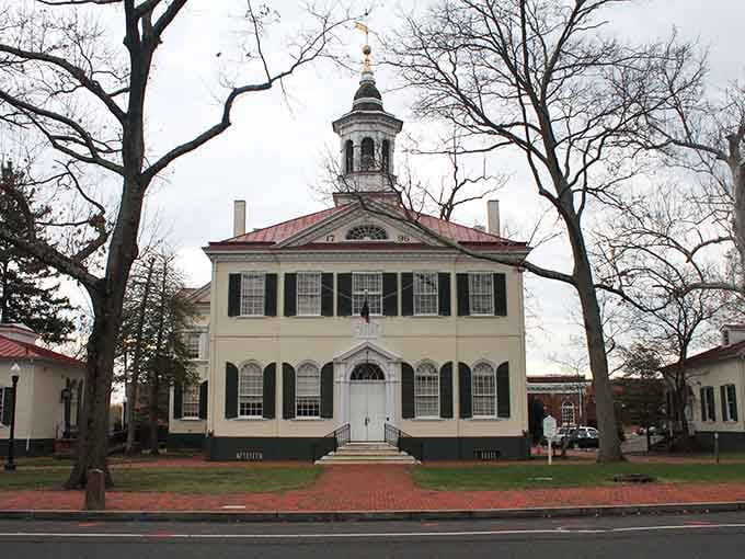 Burlington County Courthouse commands respect with its stately presence, like the town's distinguished elder statesman in residence.