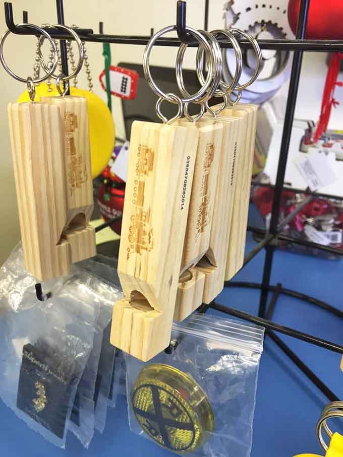 Take home a wooden train keychain as a memento of the evening you played detective while enjoying a five-course feast.