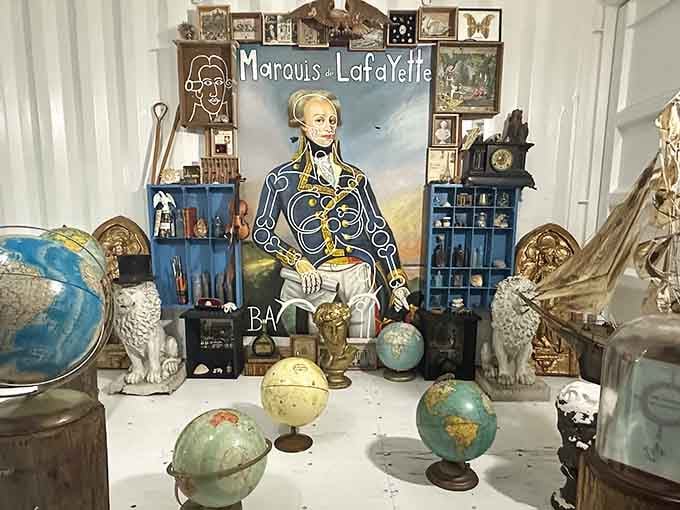 Vintage globes and Marquis de Lafayette create an unexpected history lesson, proving education can happen anywhere, even from your driver's seat.