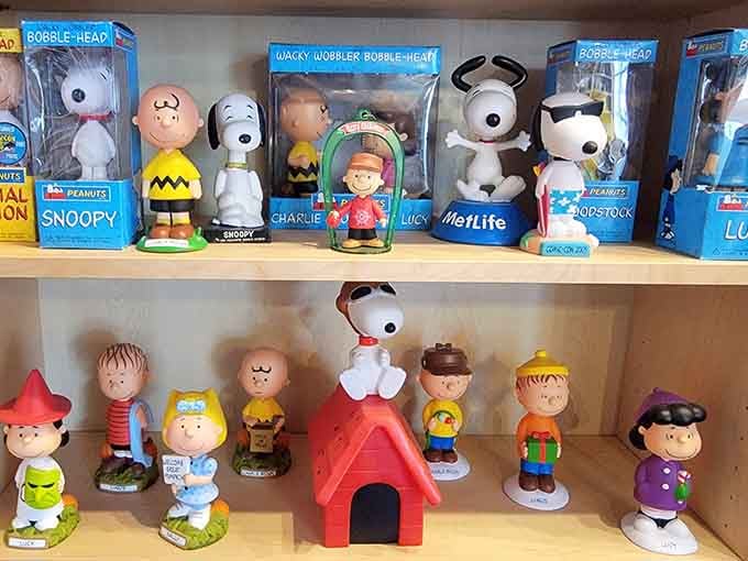 Charlie Brown and the Peanuts gang look right at home as bobbleheads, their iconic heads perfectly suited for perpetual nodding.