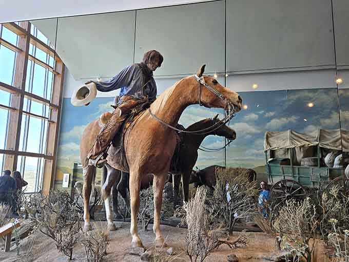 Life-sized exhibits bring the trail to life, complete with period-accurate gear and none of the period-accurate smells, thankfully.