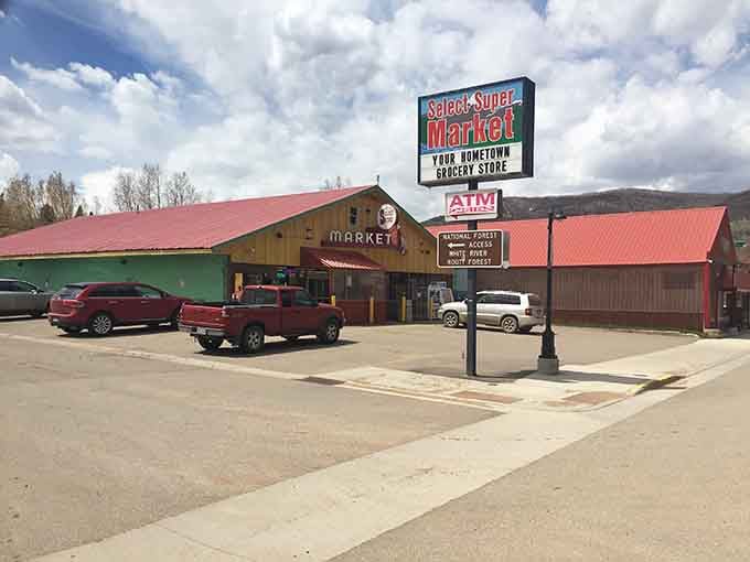 Select Super Market's red roof makes it the beacon of provisions for locals who appreciate hometown grocery shopping.