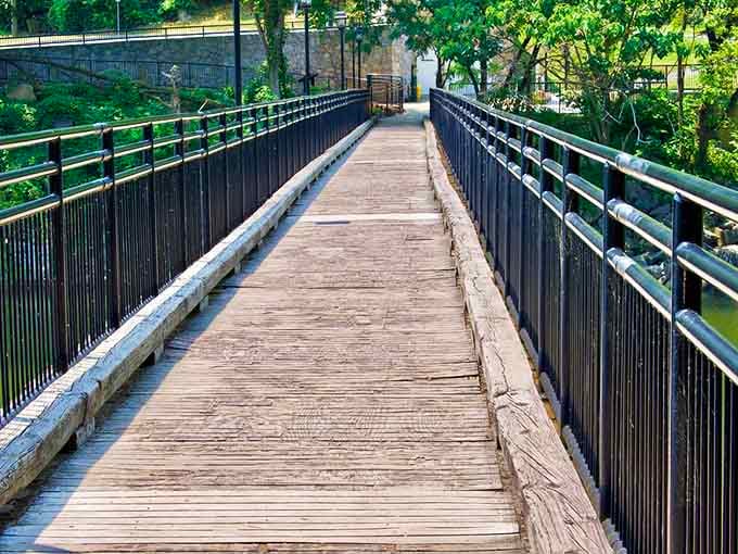 This pedestrian bridge offers views that make you forget you're technically still in the D.C. metro area's orbit.