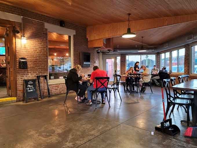 Happy diners enjoying their meals in a space that understands comfort food requires comfortable surroundings to match.