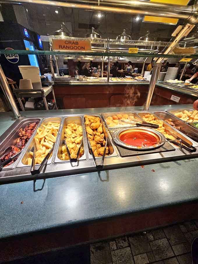 The crab rangoon station alone could justify the trip, but why stop there when everything's unlimited?