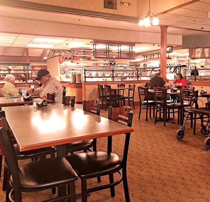 Spacious dining areas with plenty of elbow room mean you can plot your next plate without bumping into fellow food enthusiasts.