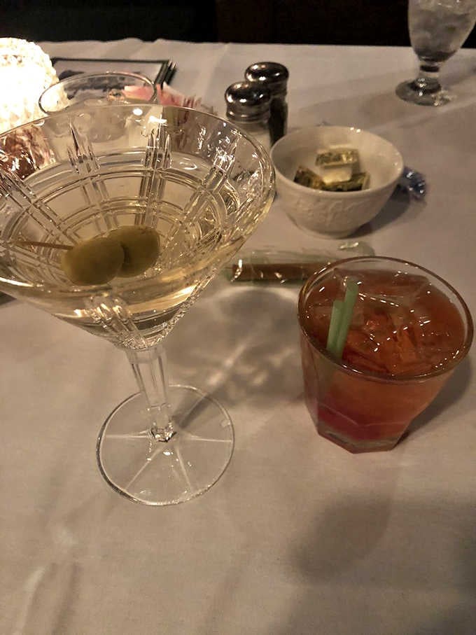 Classic martini and cocktail ready to accompany your perfectly prepared steak in sophisticated liquid harmony together.