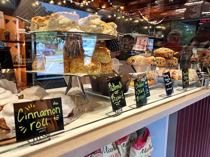 That pastry case lineup could make a grown person weep with joy and indecision.