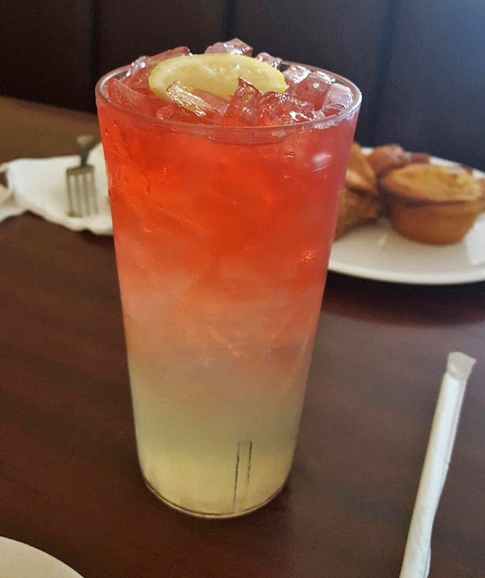 This gradient drink transitions from sunshine yellow to sunset pink like a drinkable work of art you'll enjoy.