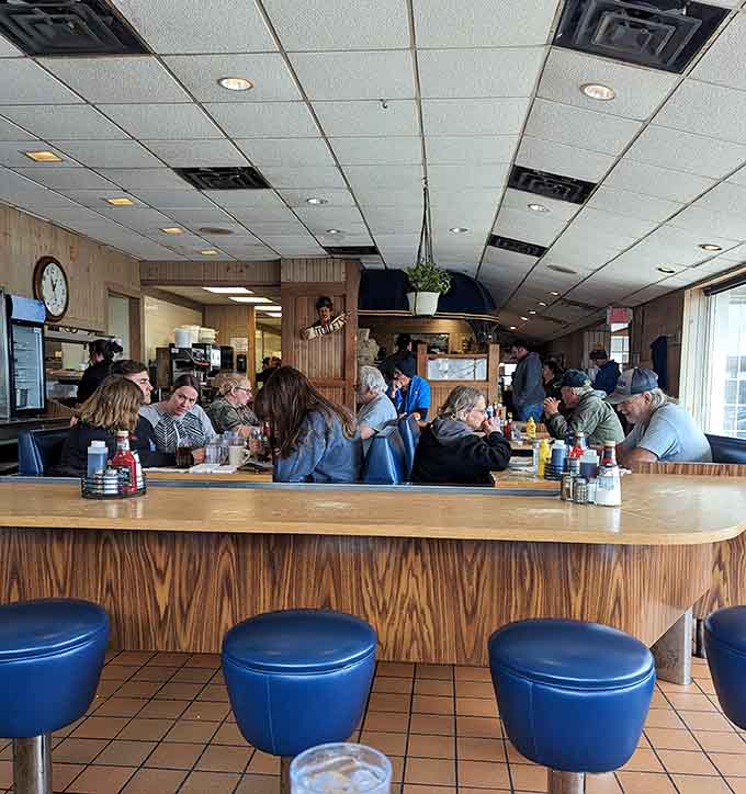 A buzzing counter full of regulars: proof that the Pine Cone is genuinely loved by its community.