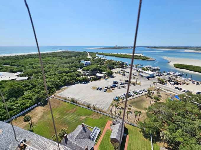 The view from the top transforms your climb into an unforgettable moment of coastal beauty and triumph.