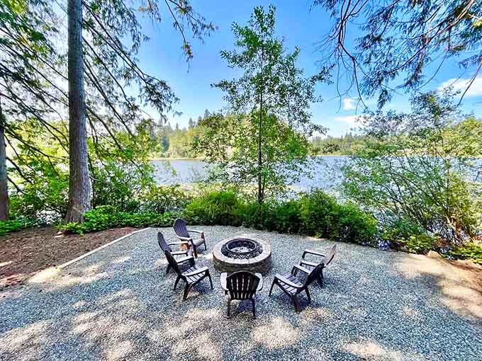 Nothing says "I'm on vacation" quite like a fire pit with lake views and zero responsibilities.