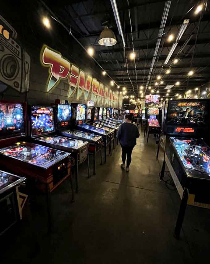 An entire hallway dedicated to pinball perfection &ndash; it's like walking through a tunnel of blinking, dinging, silver ball heaven itself.