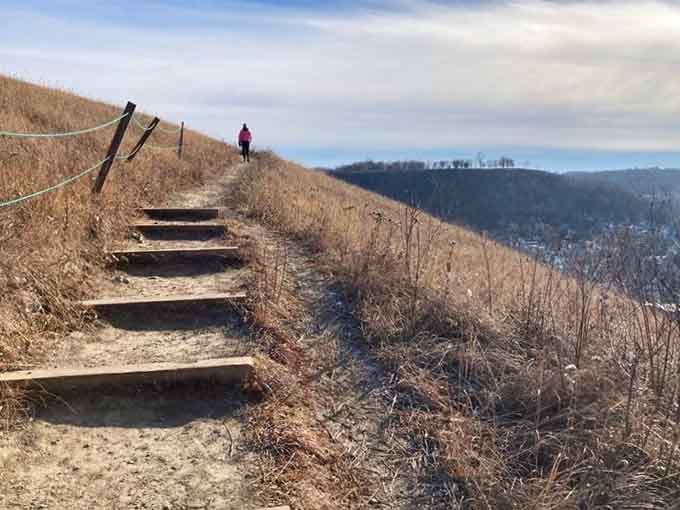Barn Bluff's challenging trails reward hikers with panoramic views that justify every single huffing, puffing step.