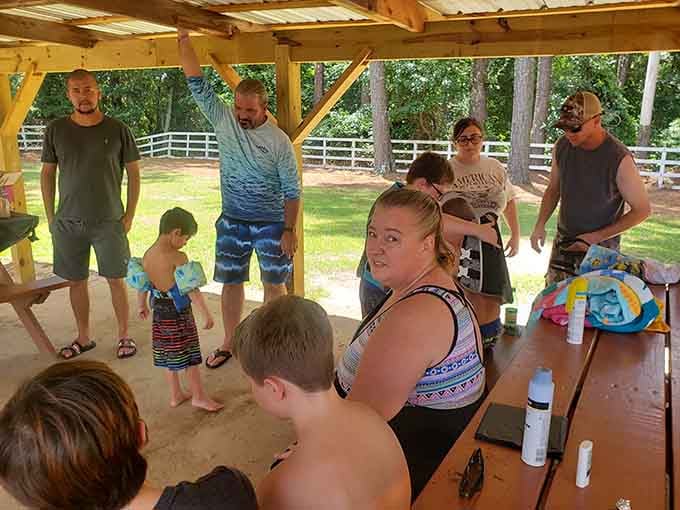 Families gathering under the pavilion, creating the kind of memories that'll show up in photo albums for decades.