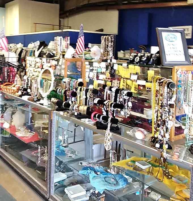 Jewelry displays sparkle with possibilities, from costume pieces to hidden gems that might surprise even experienced collectors.