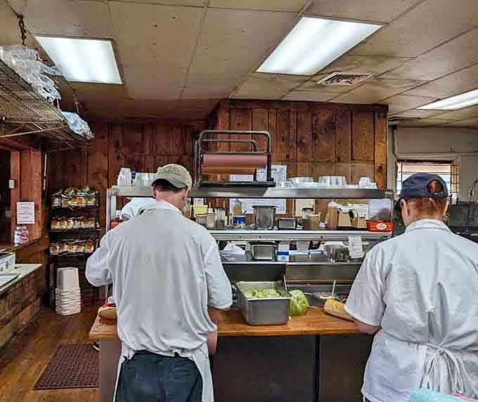 The sandwich prep area where magic happens and hunger meets its delicious, inevitable end.