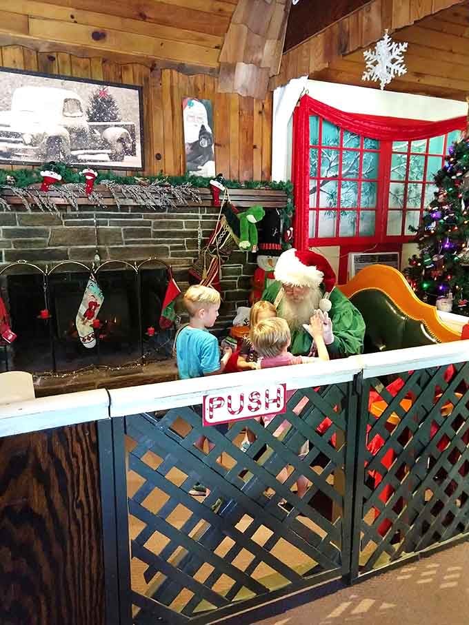 Meeting Santa at Santa's Land in summer requires suspending disbelief, but kids manage it effortlessly every time.