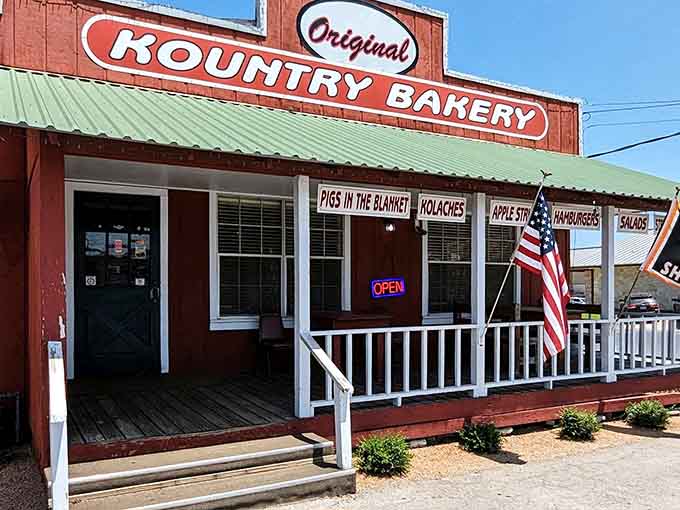 Original Kountry Bakery's cheerful storefront practically shouts "kolaches here!" to anyone within a five-mile radius craving carbs.