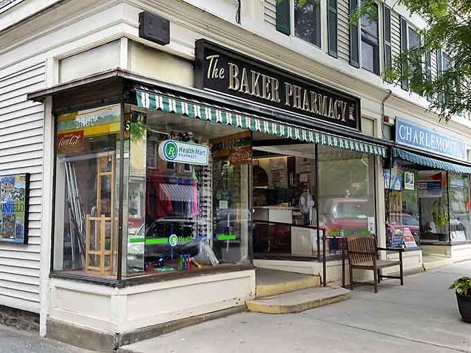 The Baker Pharmacy's vintage charm reminds you when drugstores were neighborhood institutions, not corporate chains.