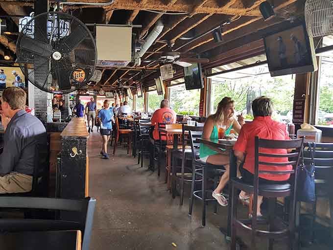 When the patio's this inviting and the company's this good, you understand why people become regulars here.