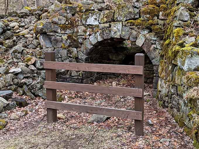 This moss-covered lime kiln stands as a reminder that New Jersey's industrial past is way more interesting than history class suggested.