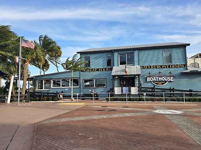 The Boathouse sits right on the water, because eating seafood with an ocean view is basically Florida law at this point.